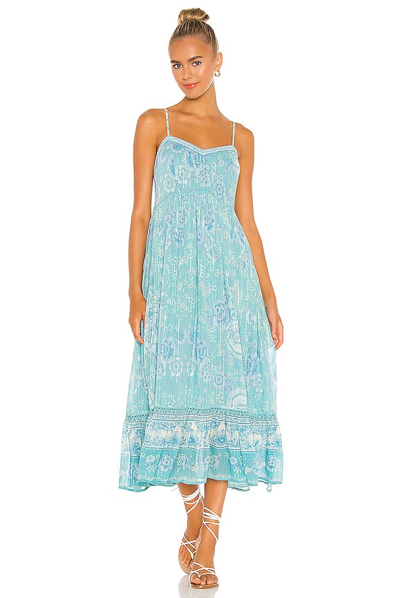 SPELL x REVOLVE Mystic Strappy Maxi Dress in Turquoise | REVOLVE