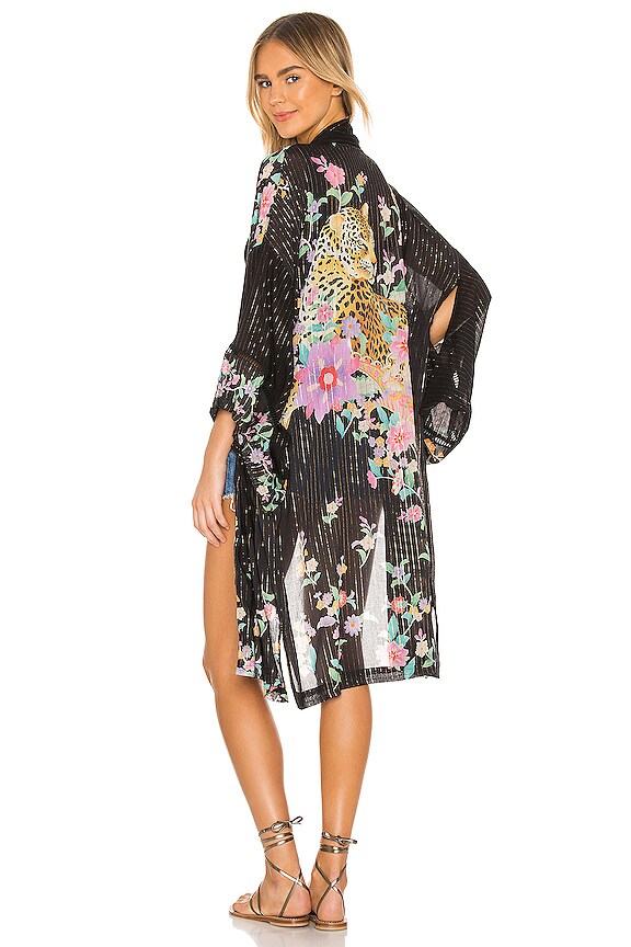 SPELL Jimi Midi Robe in Charcoal | REVOLVE
