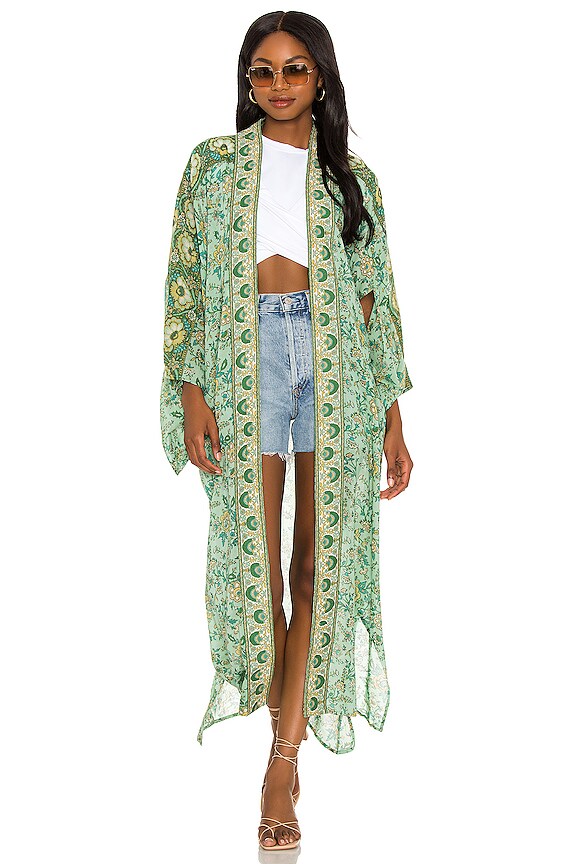 SPELL Folk Song Robe in Sage | REVOLVE