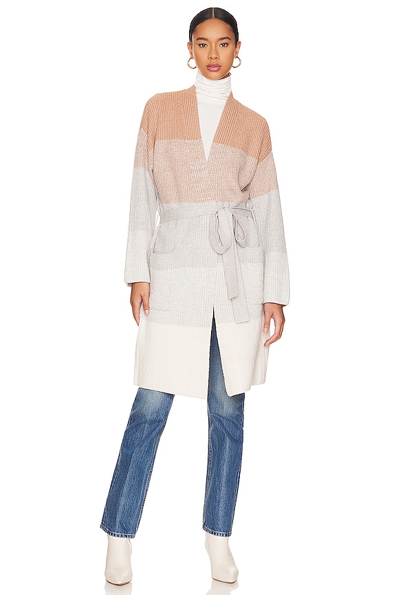 Spiritual Gangster Marled Lurex Cardigan in Camel, Heather Ash, & Stone ...