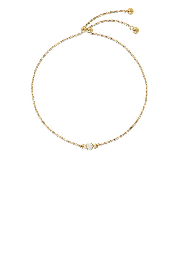 STONE AND STRAND Small Diamond Slider Bracelet in Gold & Diamond | REVOLVE