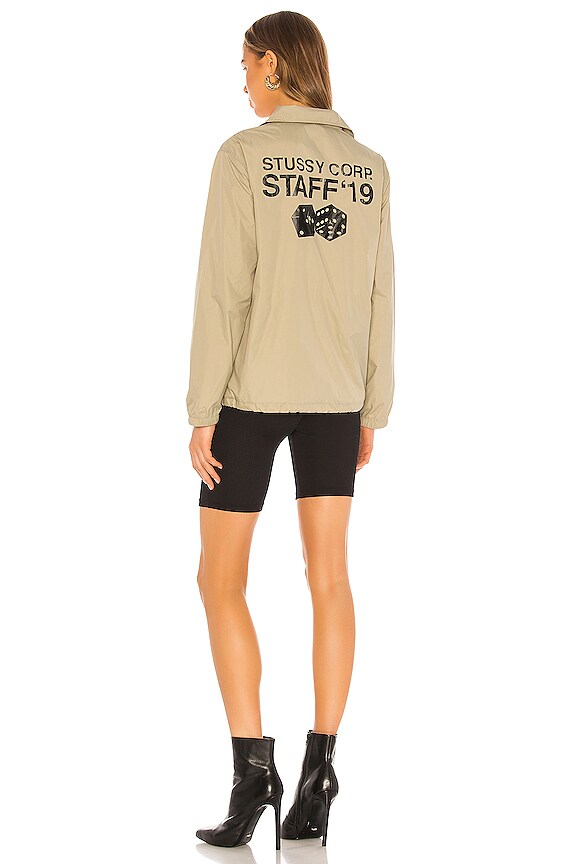 Stussy Staff Coach Jacket in Khaki | REVOLVE
