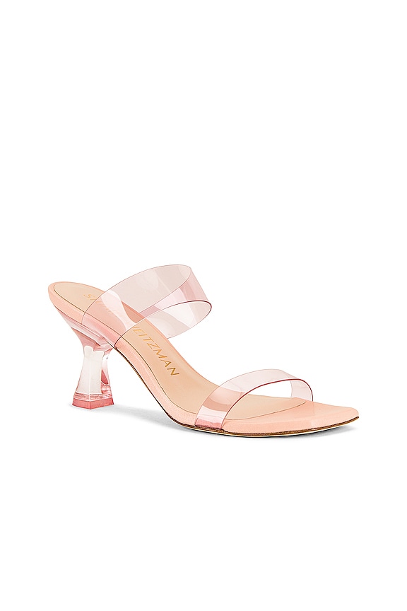 Stuart Weitzman Kristal Clear Mule in Light Pink & Poudre | REVOLVE