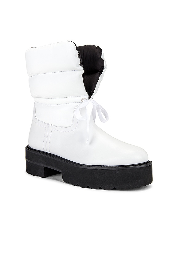 Stuart Weitzman Tyler Ultralift Bootie in White & Black | REVOLVE