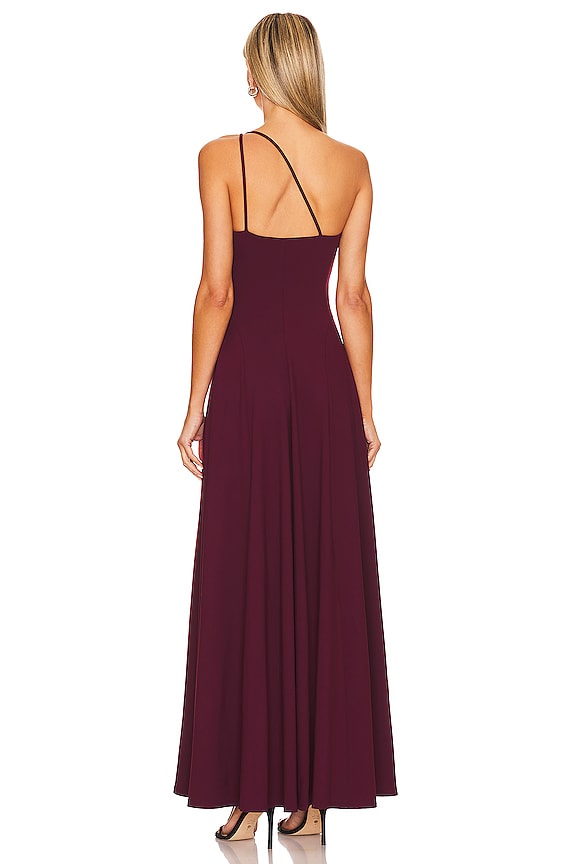 Susana Monaco One Shoulder String Maxi Dress in Port | REVOLVE