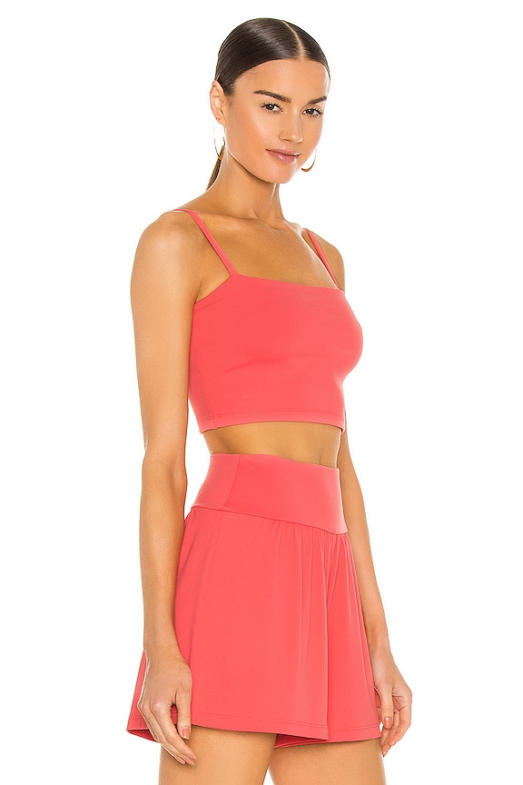 Susana Monaco String Crop Top in Fire Coral | REVOLVE