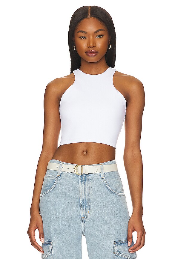 Susana Monaco Racer Crop Top in Sugar | REVOLVE