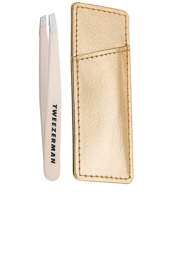 TWEEZERMAN Mini Slant Tweezer & Case in Stardust | REVOLVE
