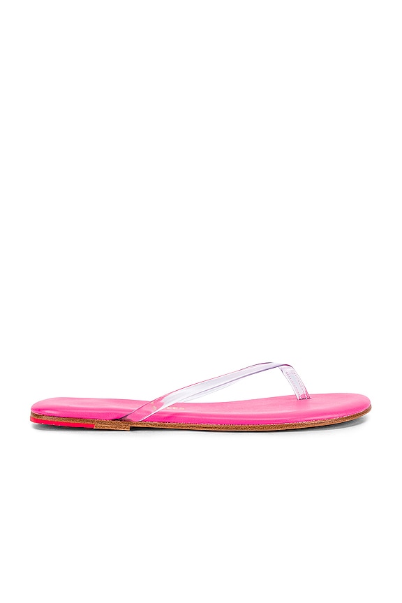 TKEES Clear Neon Flip Flop in Pink Lil | REVOLVE