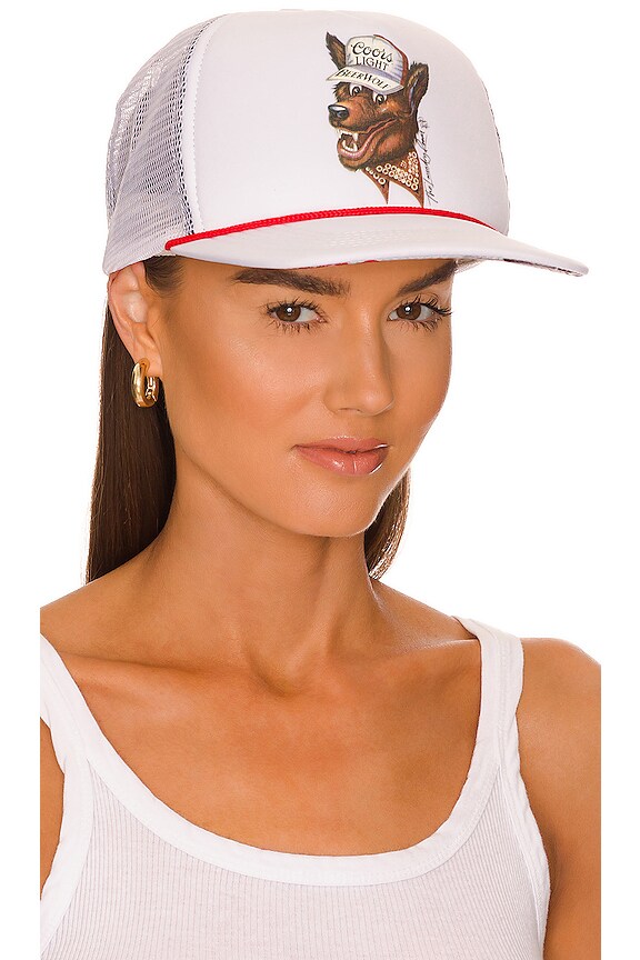 The Laundry Room Beer Wolf Trucker Hat in White | REVOLVE
