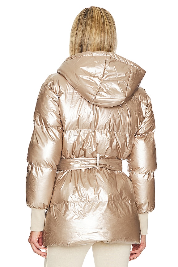 Toast Society Luna Puffer Jacket in Gold Metalic | REVOLVE