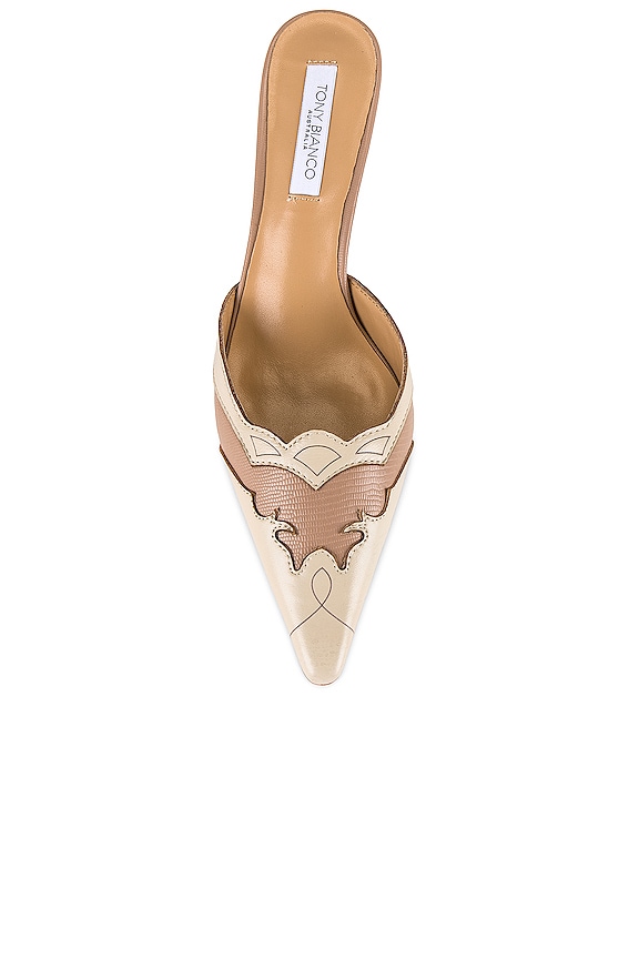 Tony Bianco Shuga Mule in Skin & Vanilla | REVOLVE
