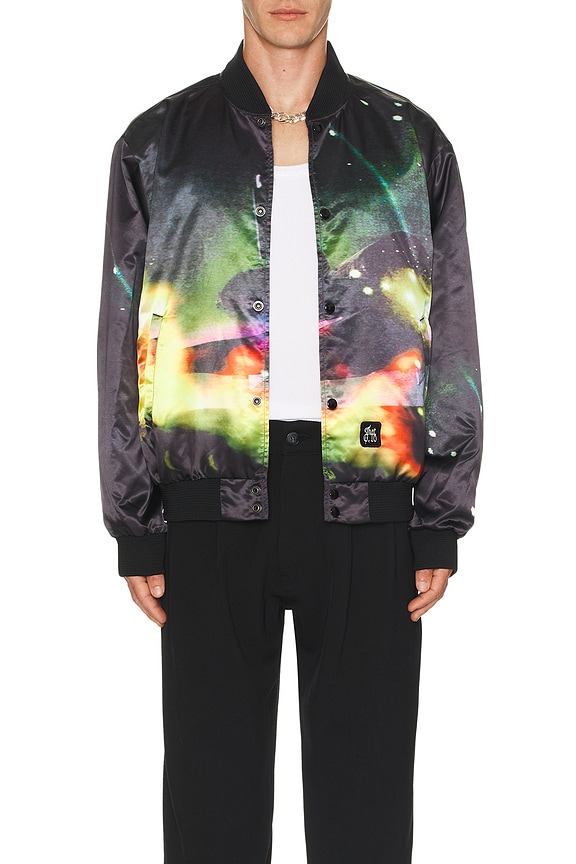 thisisneverthat Flame Satin Jacket in Black | REVOLVE