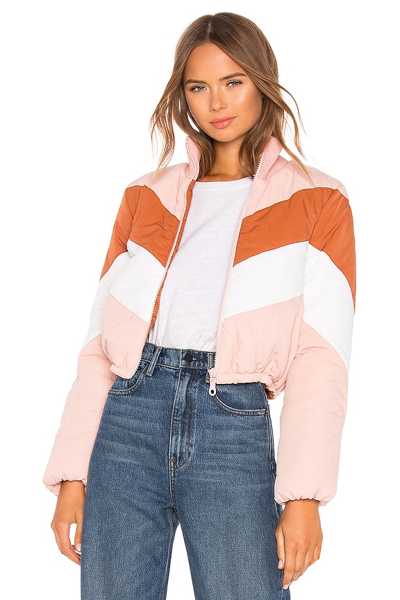 Tularosa Senna Striped Puffer in Pale Peach | REVOLVE