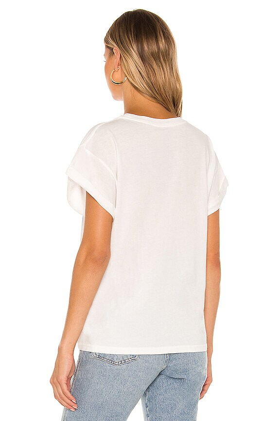 Tularosa Green The Brooke Pocket Tee in White | REVOLVE