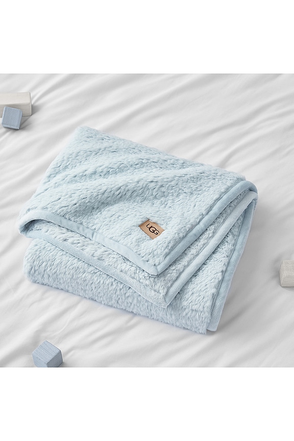 UGG Home Blakely Baby Blanket Throw in Sky Blue | REVOLVE