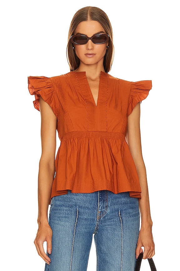Ulla Johnson Luise Top in Saffron | REVOLVE