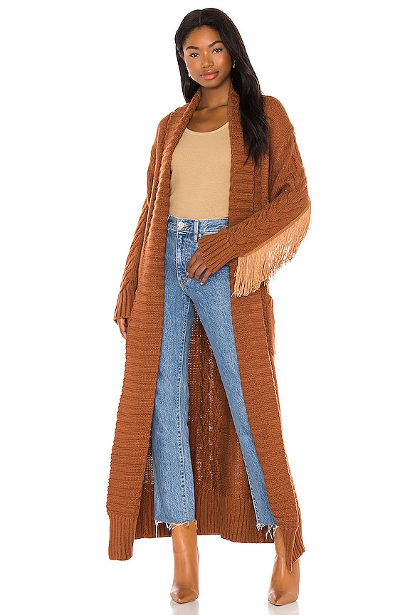 Understated Leather Rodeo Robe in Pecan | REVOLVE