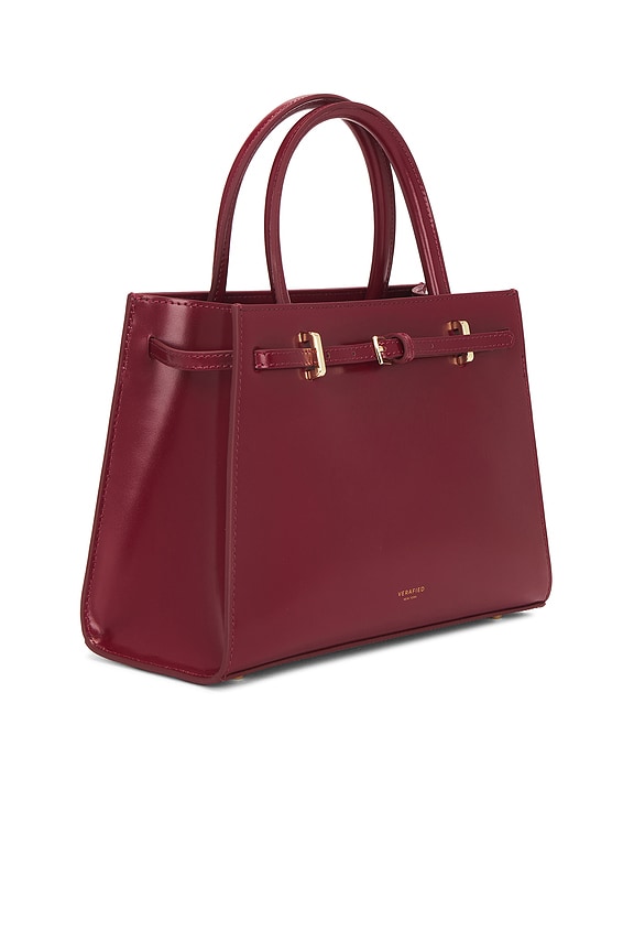VERAFIED Small Book Tote Bag in Maroon | REVOLVE