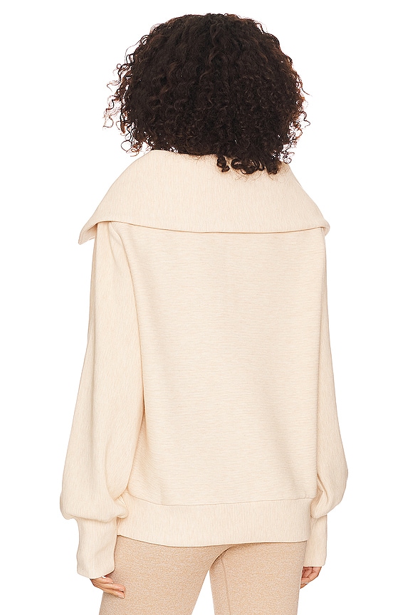 Varley Vine Half Zip Sweater in Oatmeal Marl | REVOLVE