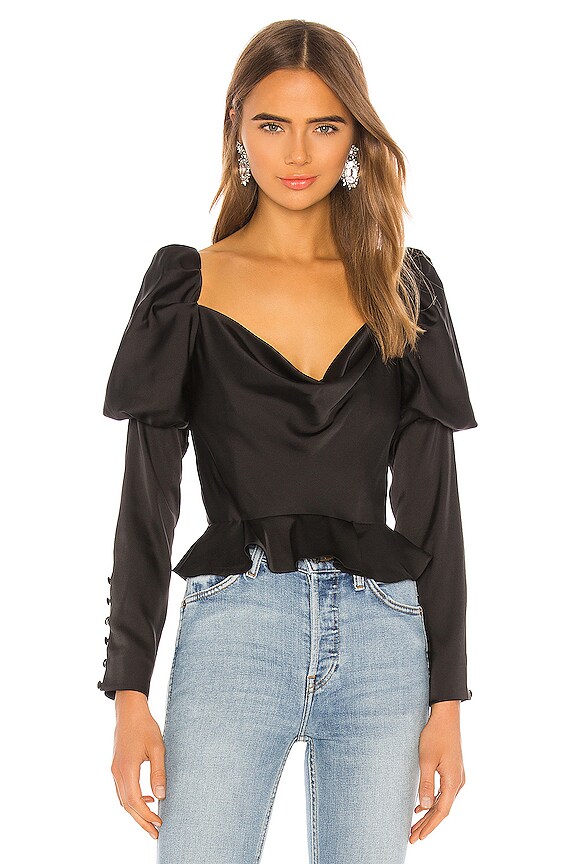V. Chapman BLUSA ISABELLA en Black | REVOLVE