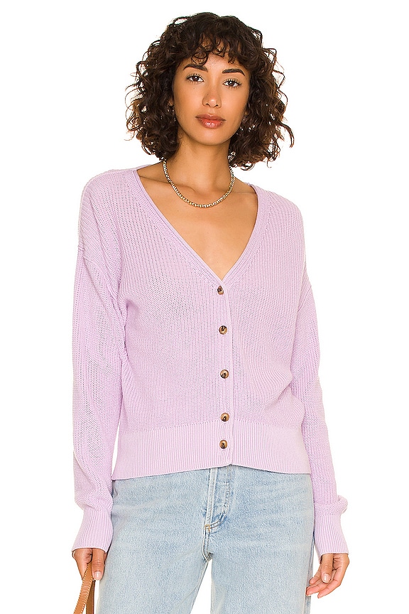 Velvet by Graham & Spencer Solange Cardigan in Orchid | REVOLVE