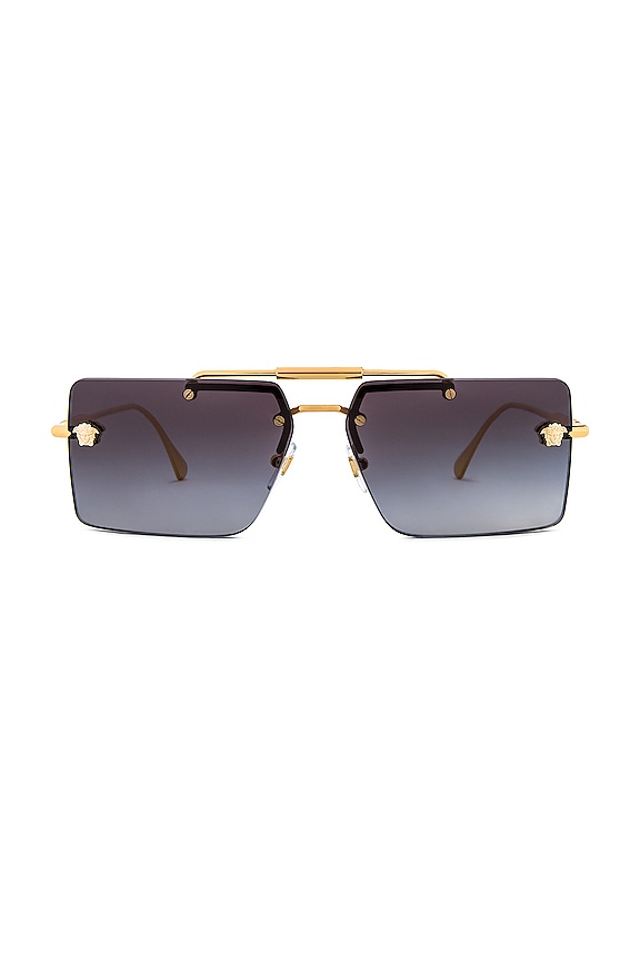 VERSACE Rock Icons Rectangle in Gold & Grey Gradient | REVOLVE