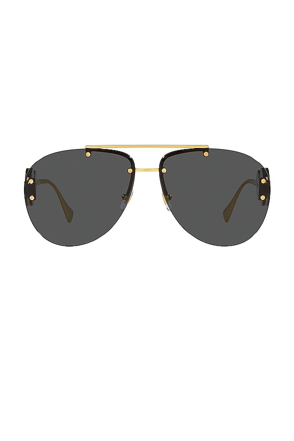 VERSACE Rock Icons Aviator in Black | REVOLVE
