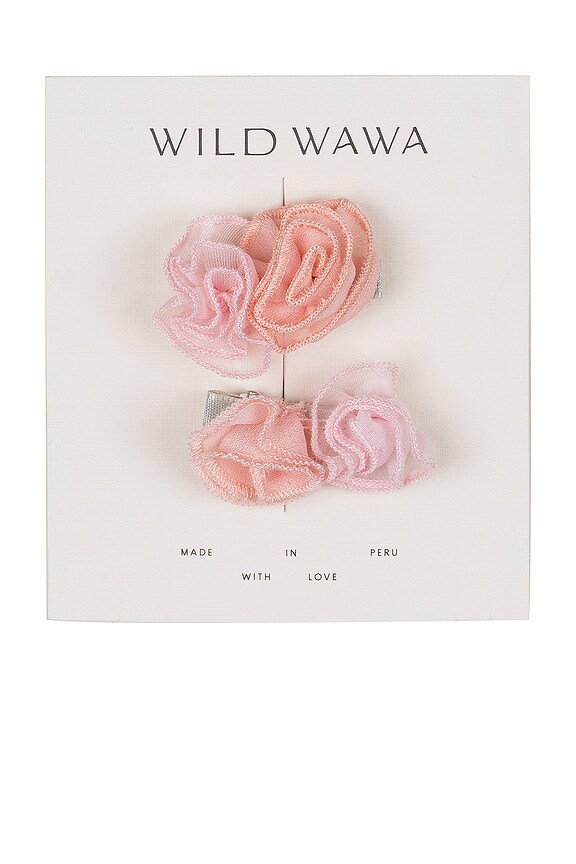 Wild Wawa Kids Gauze Clip Set in Pink | REVOLVE
