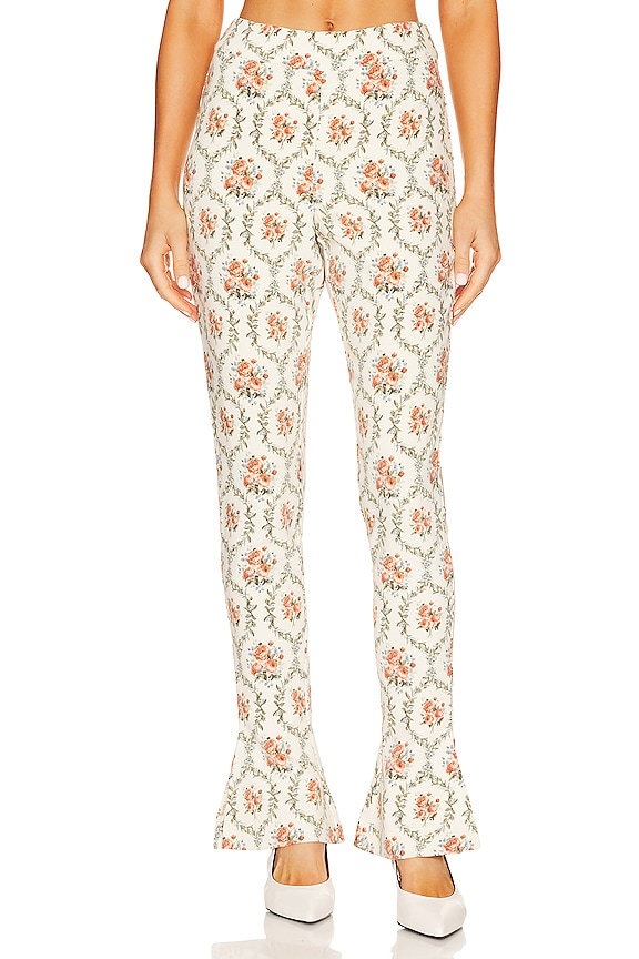 WeWoreWhat Slit Flare Pant in Victorian Floral | REVOLVE