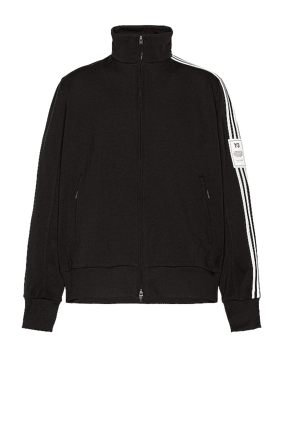 Y-3 3 Stripe Track Jacket in Black | REVOLVE