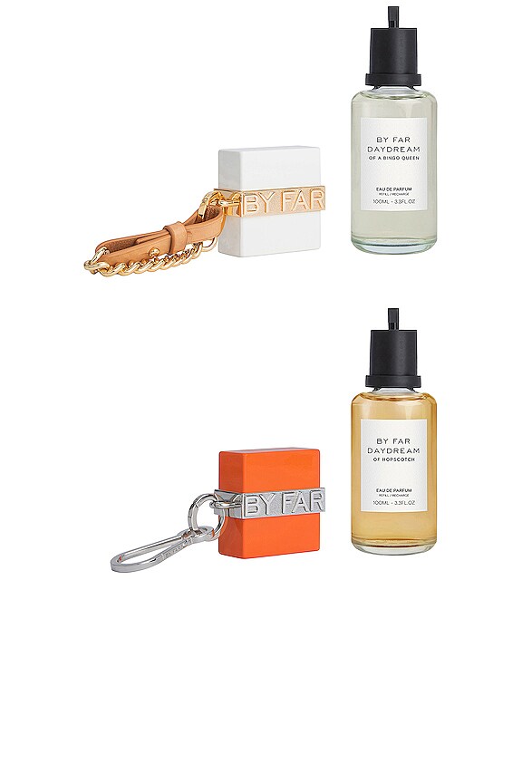 BY FAR Hopscotch & Bingo Queen Duo Perfume Set in Ivory & Orange | REVOLVE