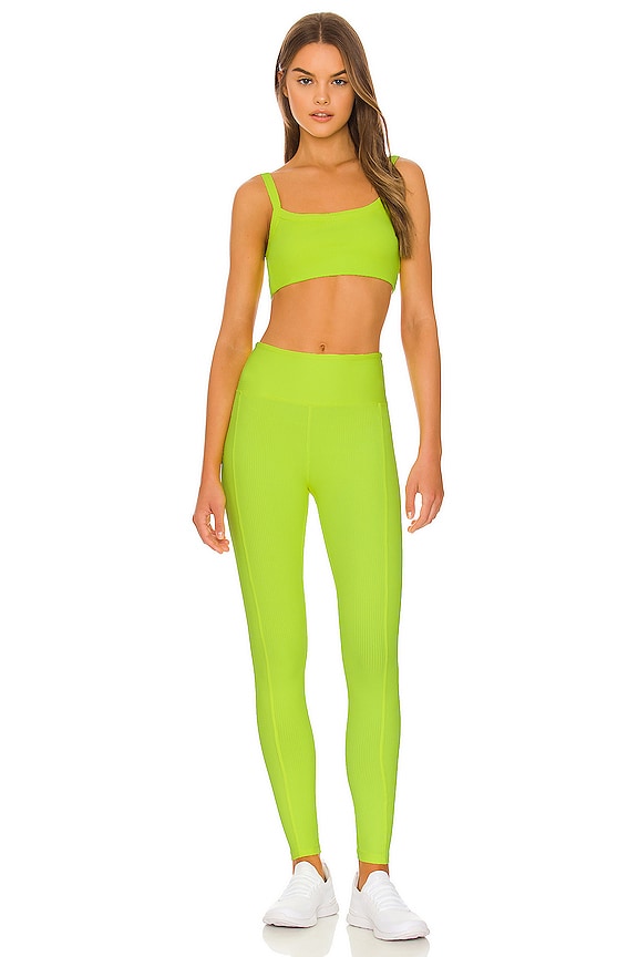 YEAR OF OURS Ribbed Bralette Top in Highlighter | REVOLVE
