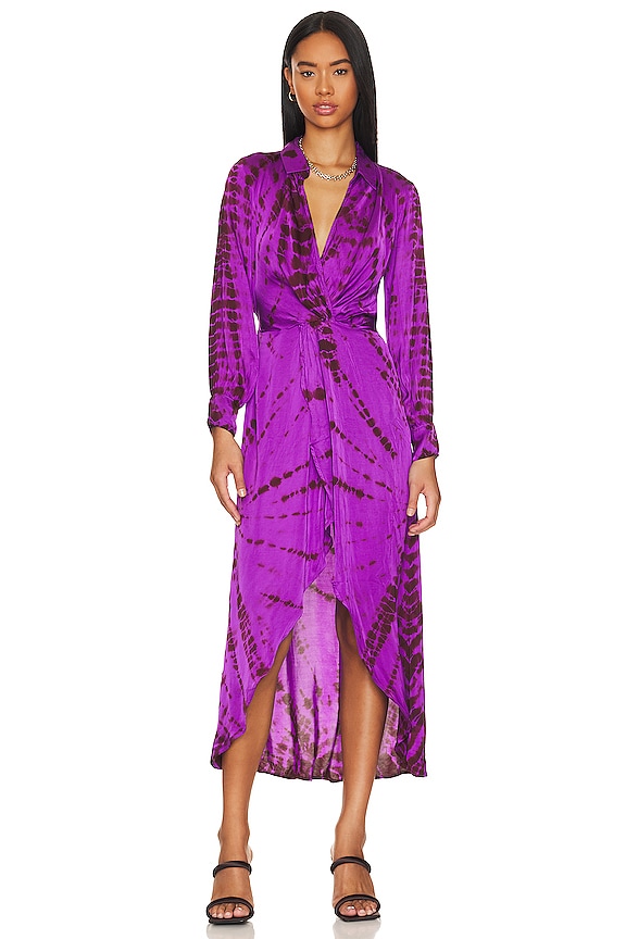 Young, Fabulous & Broke Siren Shirt Dress in Purple Saphire Tiger Eye ...