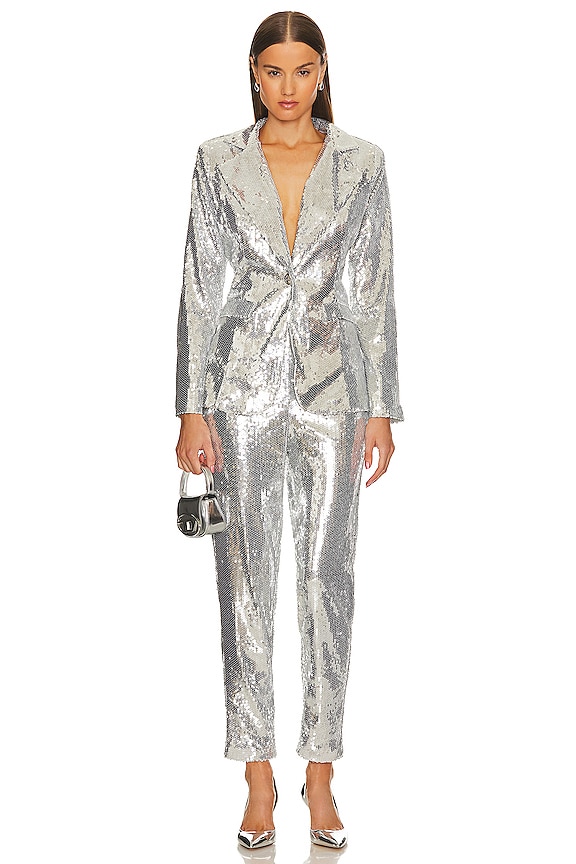 Yumi Kim Nancy Jacket in Silver Sequin | REVOLVE