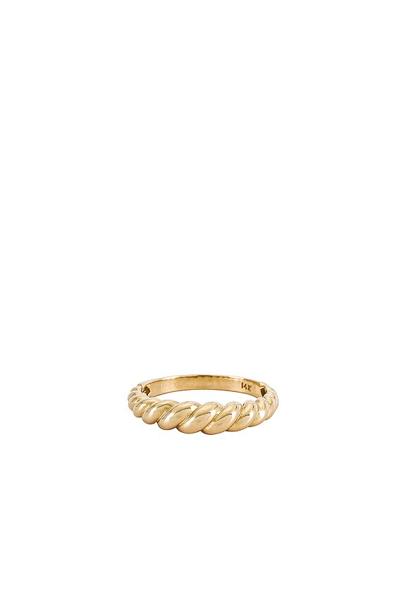 Zoe Lev 14k Gold Gradient Twist Ring in Gold | REVOLVE