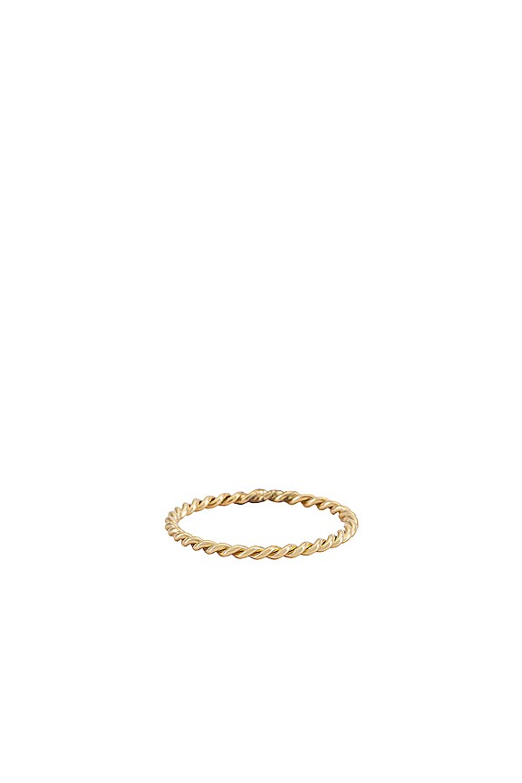 Zoe Lev 14k Gold Twist Band Ring in Gold | REVOLVE