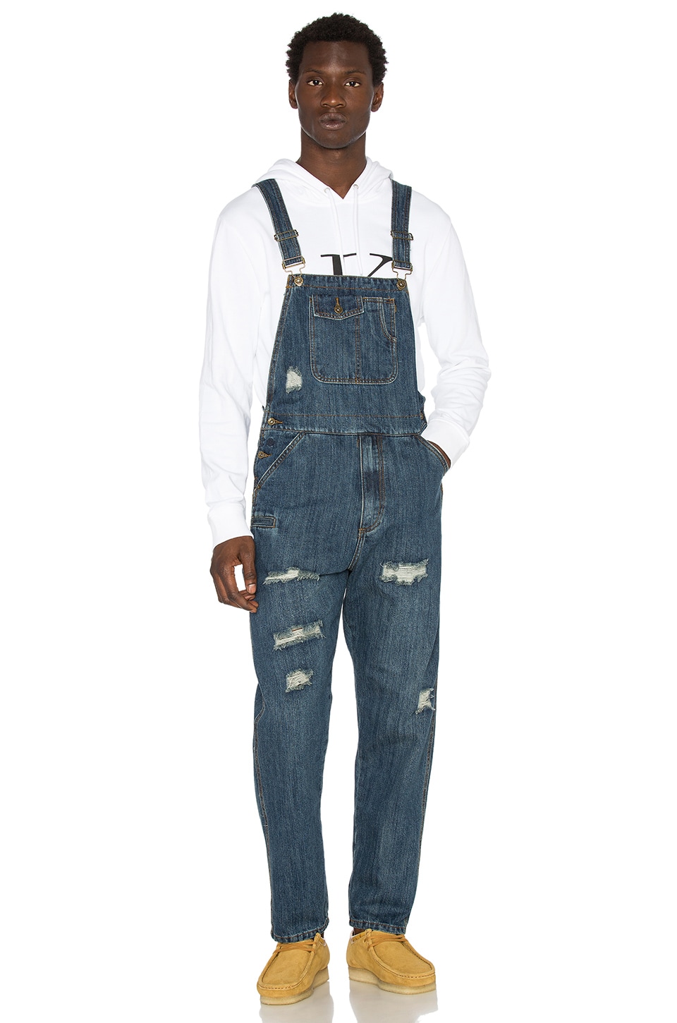 10 Deep Damien Repaired Overalls in Dark Repair | REVOLVE