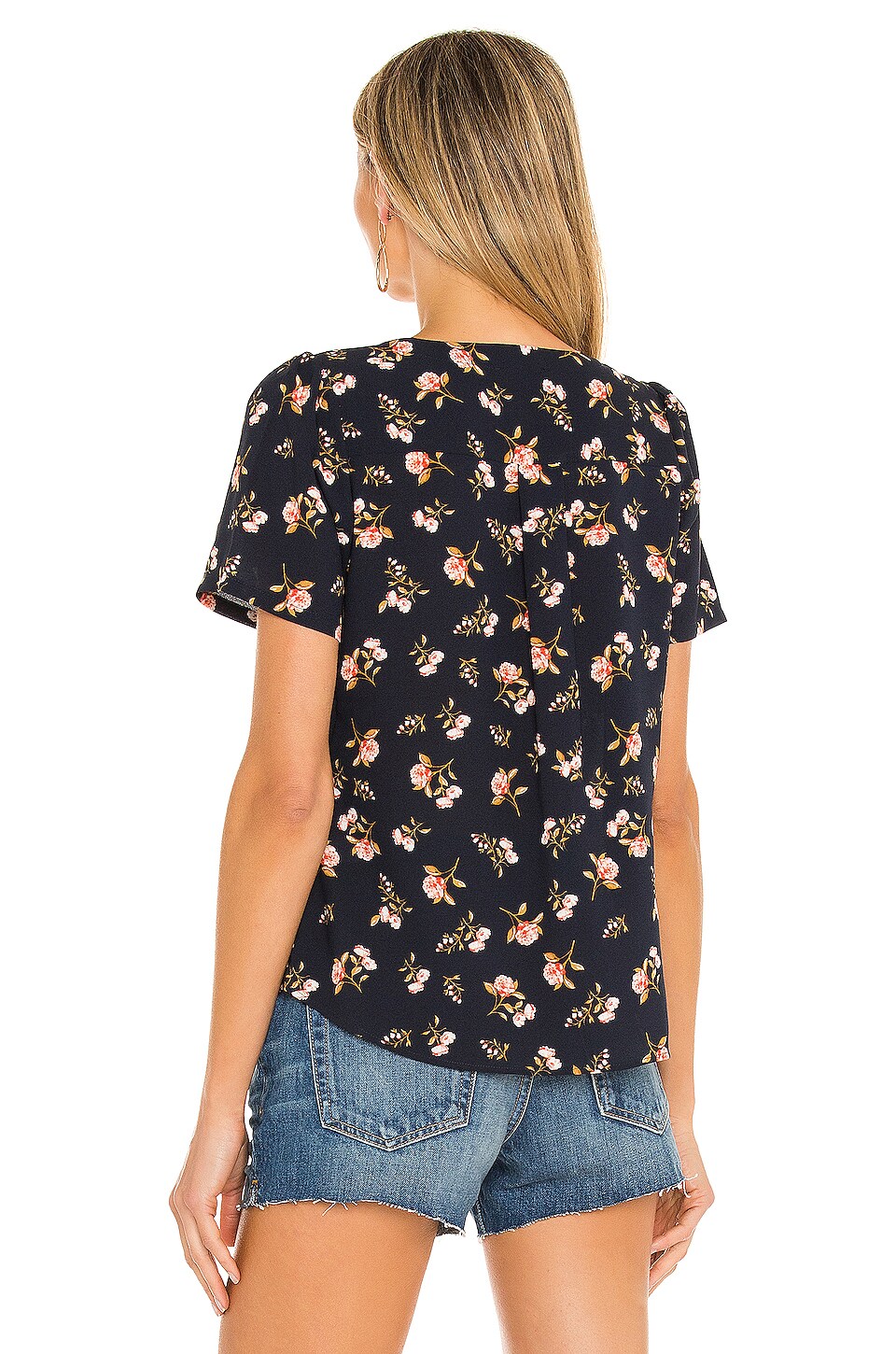1. STATE Button Up Blouse in Floral Twilight | REVOLVE