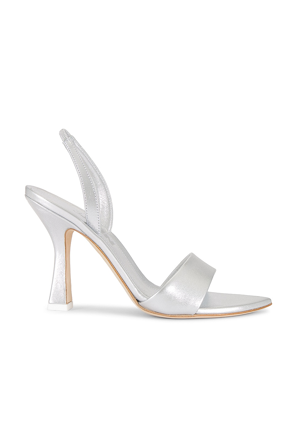 3JUIN Lily Heel in Silver | REVOLVE