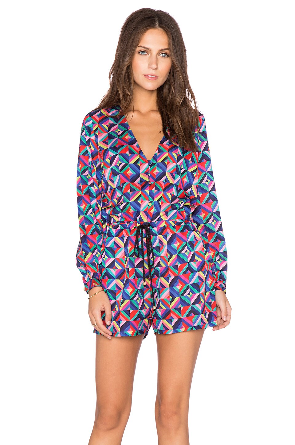 6 SHORE ROAD 70's Romper in Retro Checker | REVOLVE