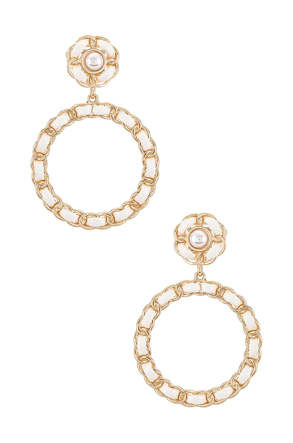 8 Other Reasons X REVOLVE Helena Hoop Earrings in Cream | REVOLVE
