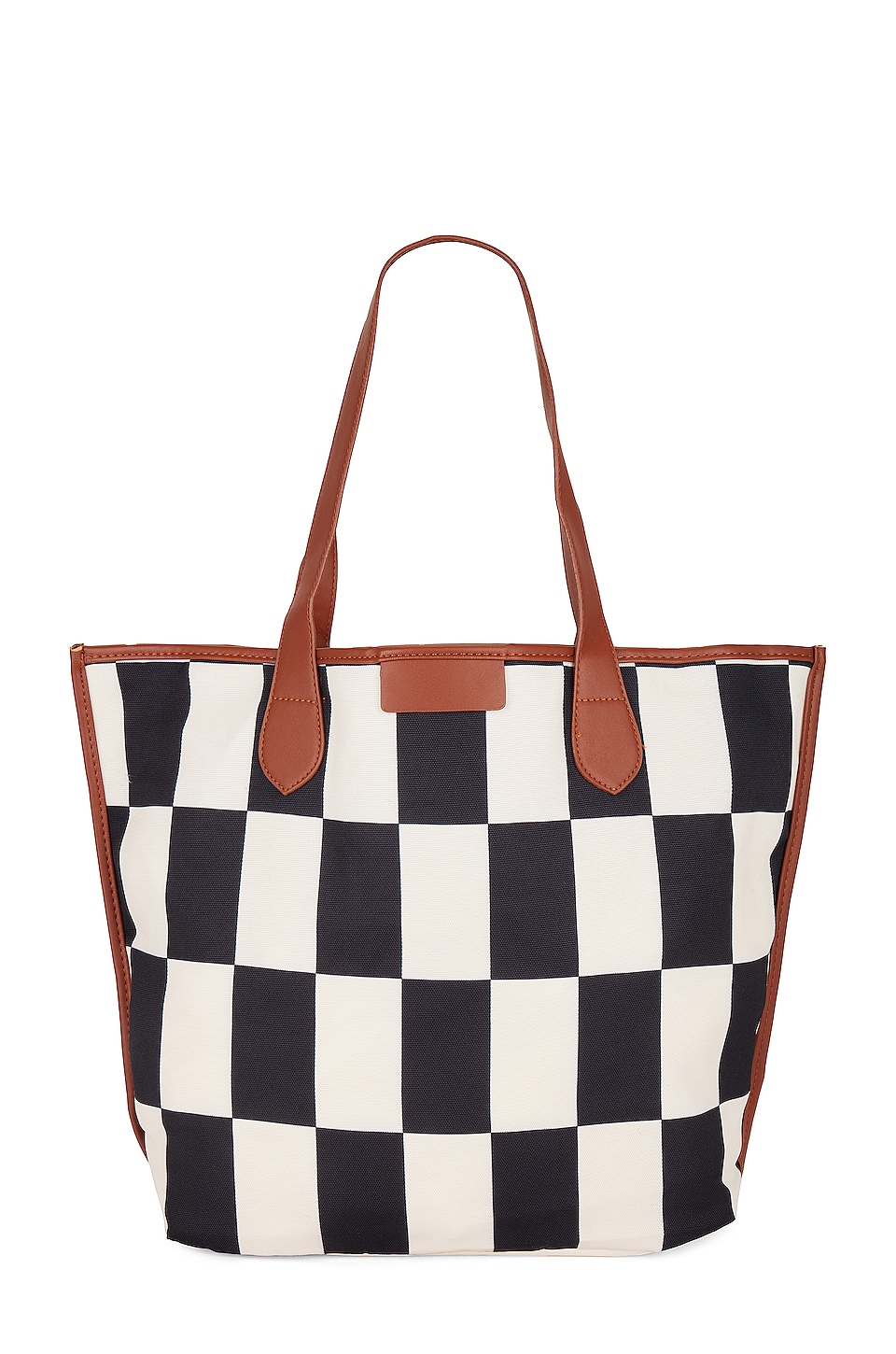 8 Other Reasons Checked Tote Bag in Black & White | REVOLVE