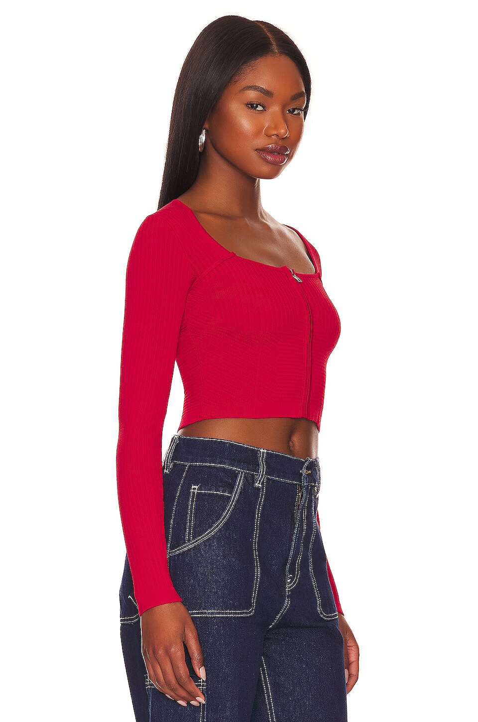 ALL THE WAYS Victoria Bustier Crop Top in Red | REVOLVE