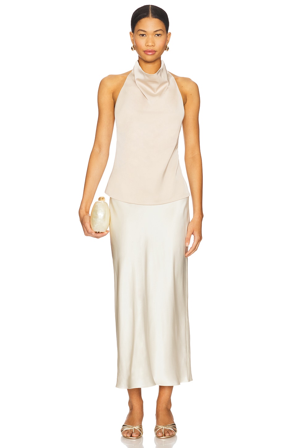 ALL THE WAYS Beth Halter Top in Champagne | REVOLVE
