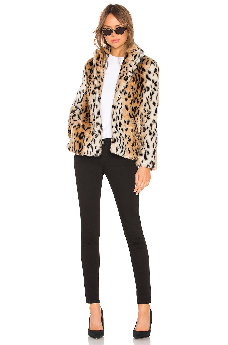 superdown Roxy Faux Fur Leopard Coat in Leopard | REVOLVE
