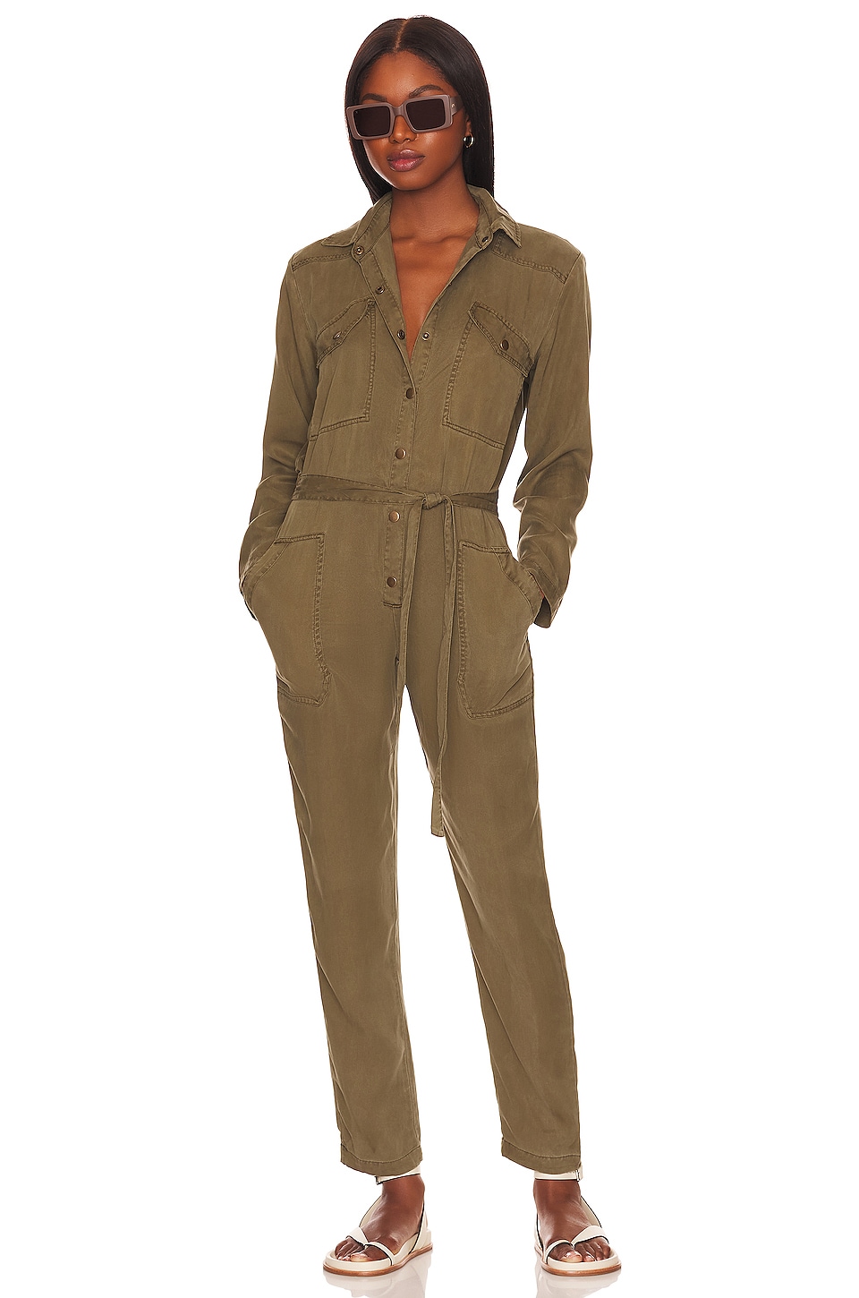 YFB CLOTHING Golly Jumpsuit in Uniform | REVOLVE