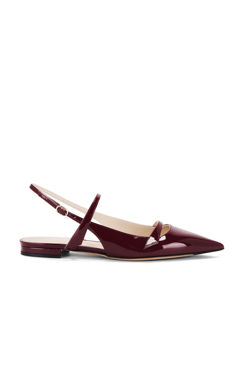 Alexandre Birman Tita Flat in Cherry Lacquer | REVOLVE
