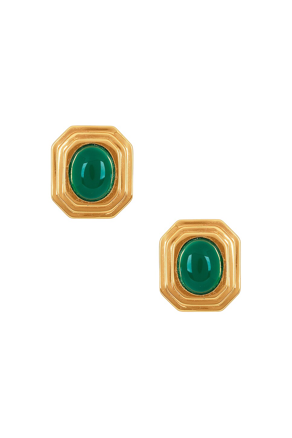 AUREUM Aisling Earrings in Gold & Green | REVOLVE