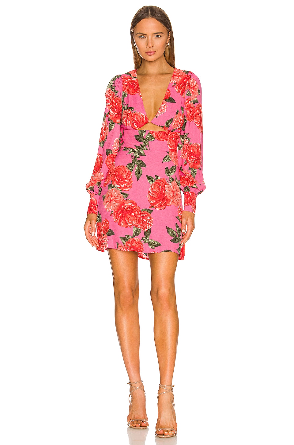 AFRM Castiel Mini Dress in Pink Bouquet | REVOLVE